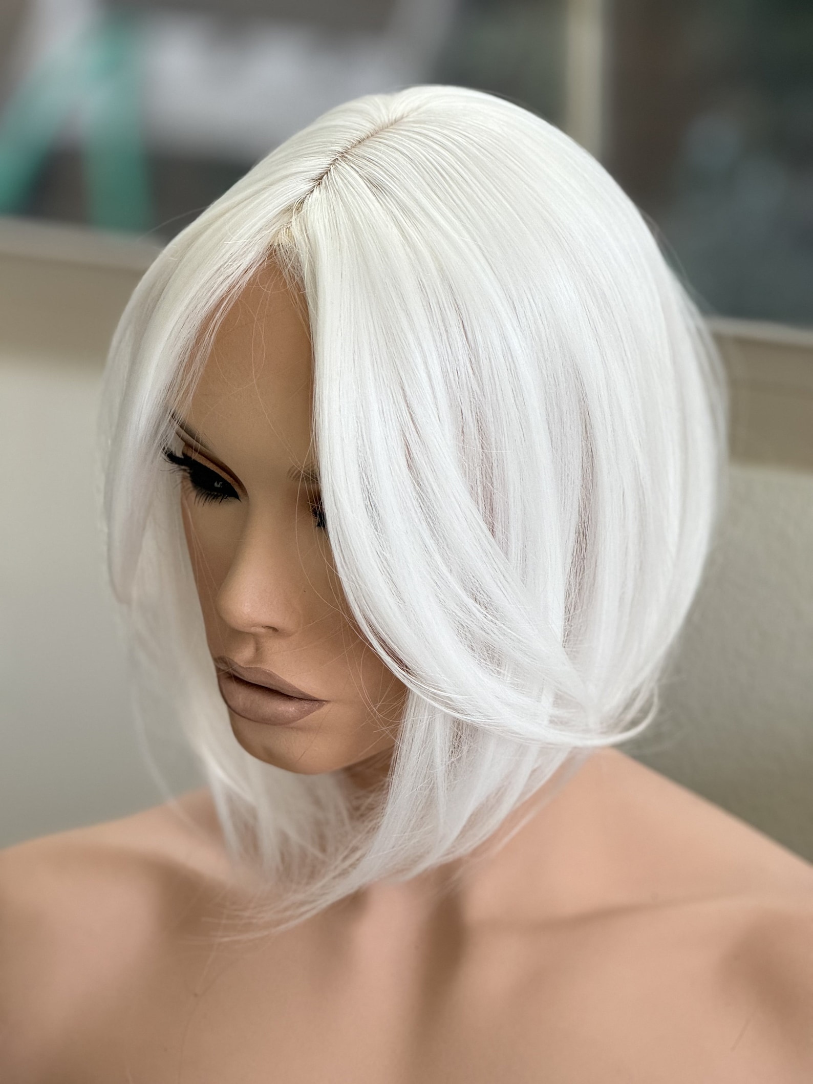Till Style Pure White Hair Toppers for Women Real Part /clip in Hair ...