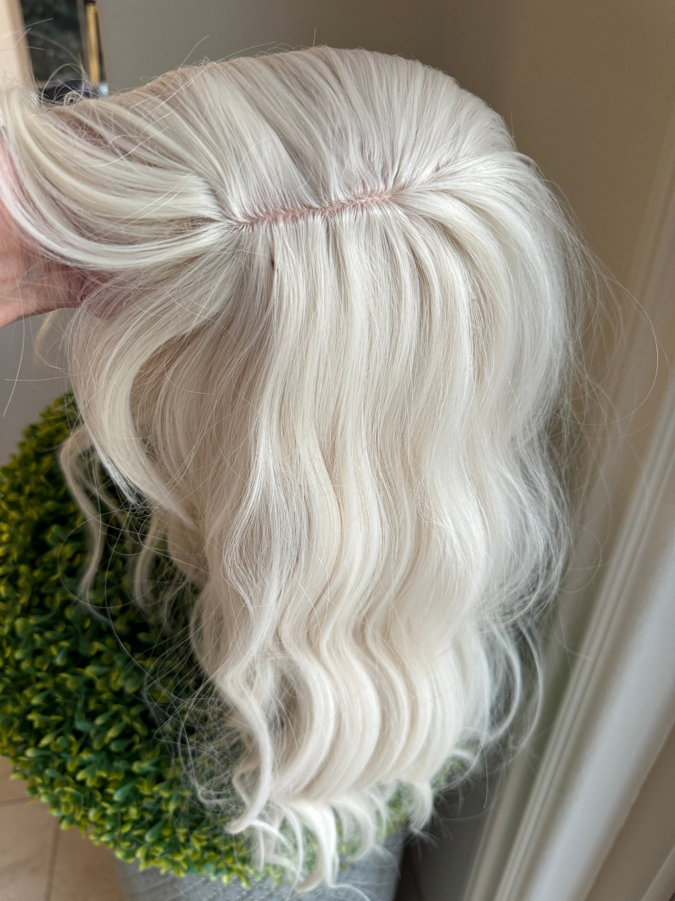 Till Style White Hair Toppers for Women With Butterfly Bangs - Etsy