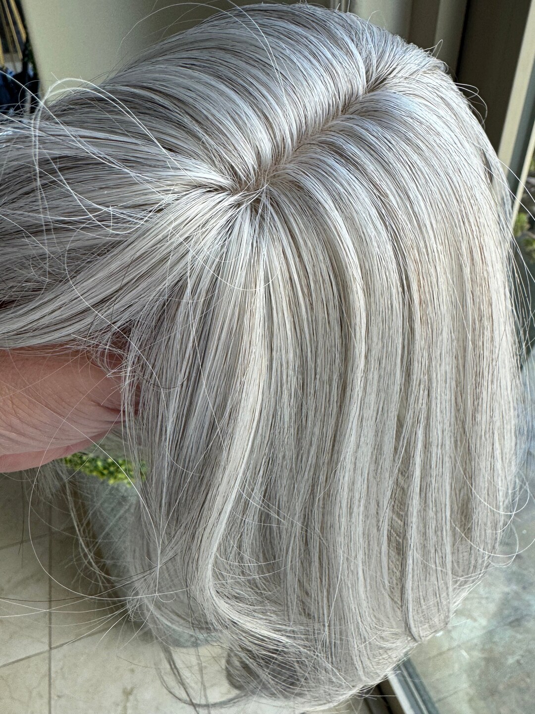 Till Style White Grey Hair Toppers for Women / Layered /bangs - Etsy