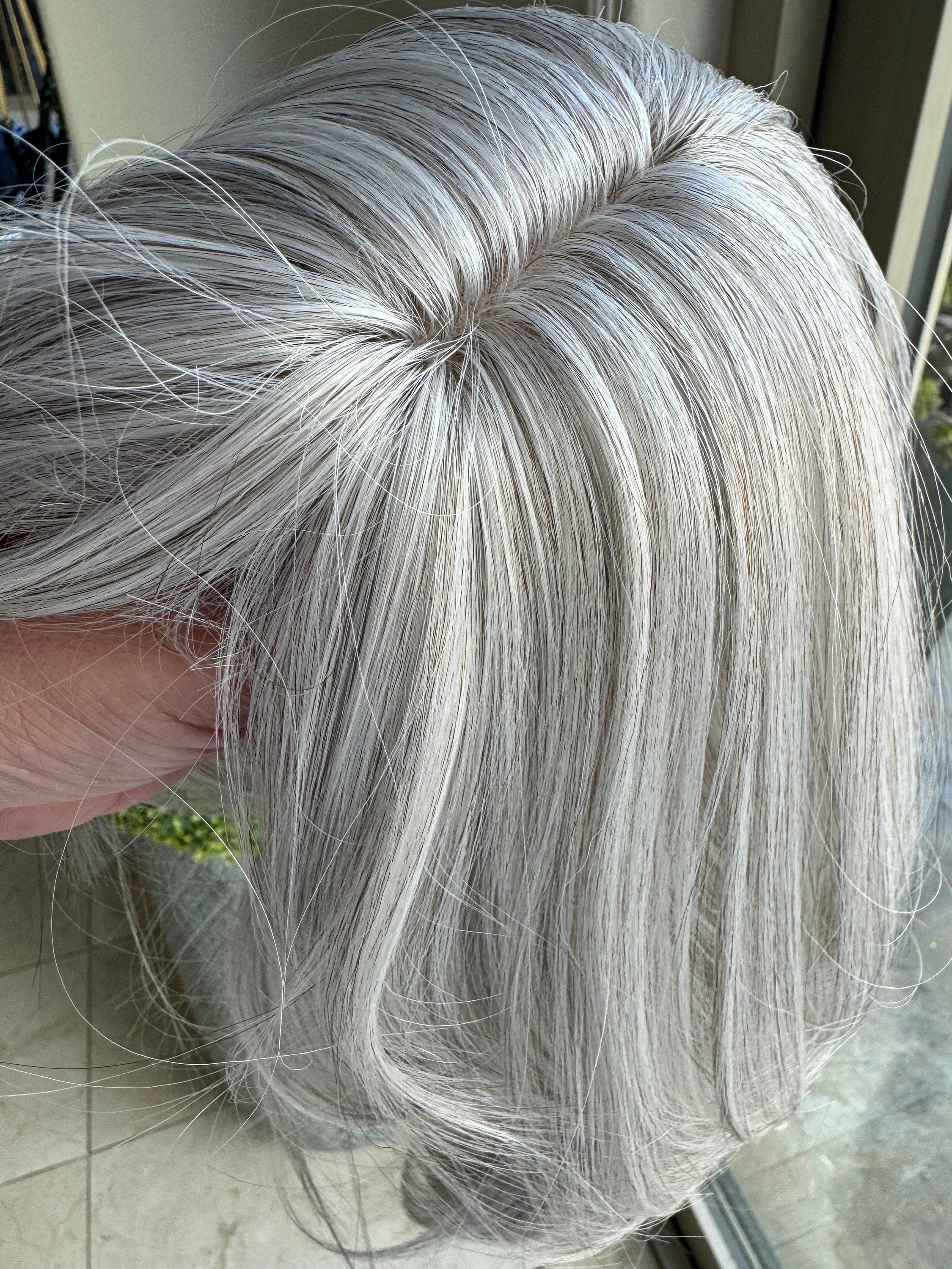 Till Style White Grey Hair Toppers for Women / Layered /bangs/ Holiday ...