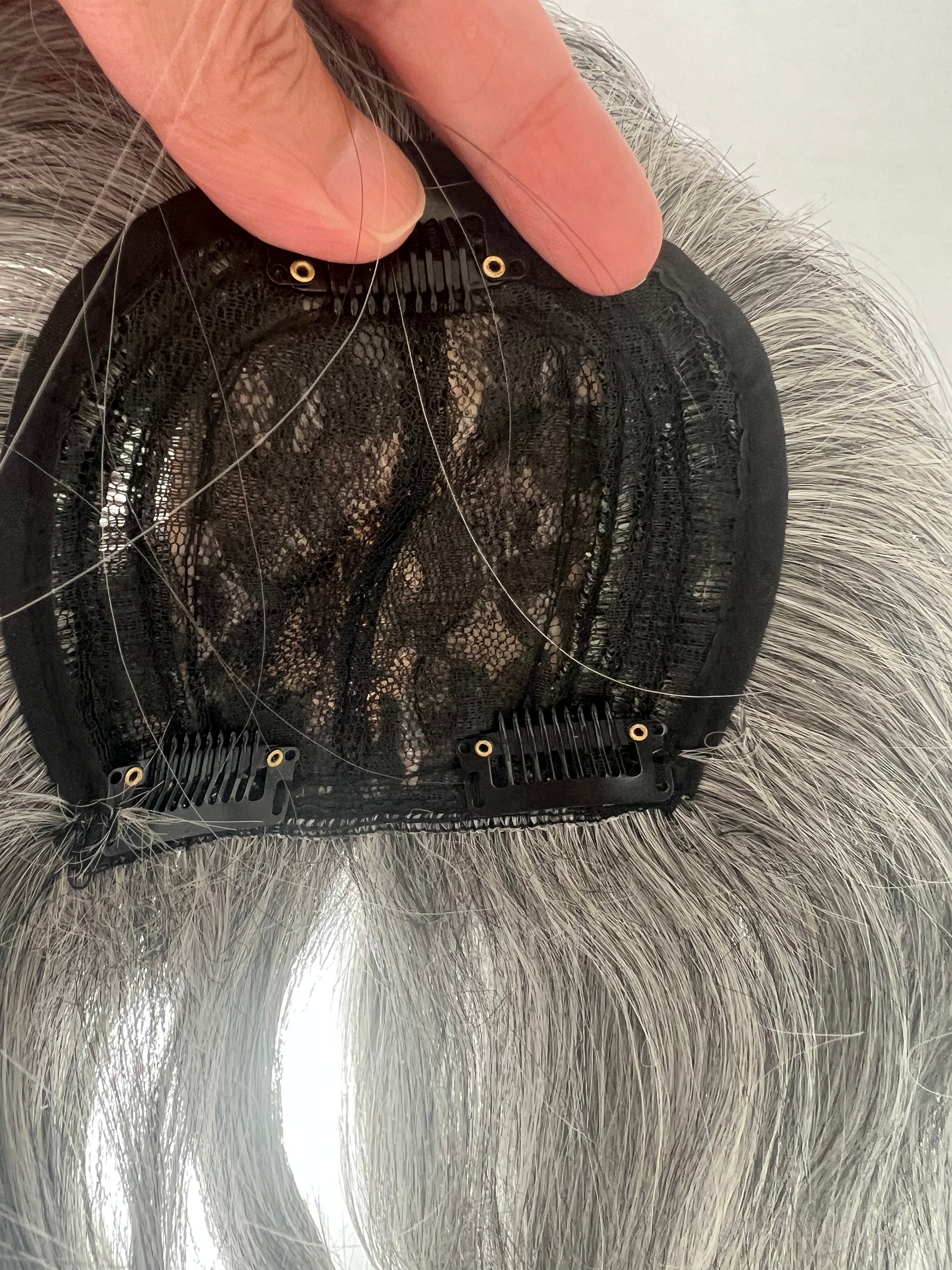 Till Style Hair Topper for Women Grey Mix Salt and Pepper Brown - Etsy