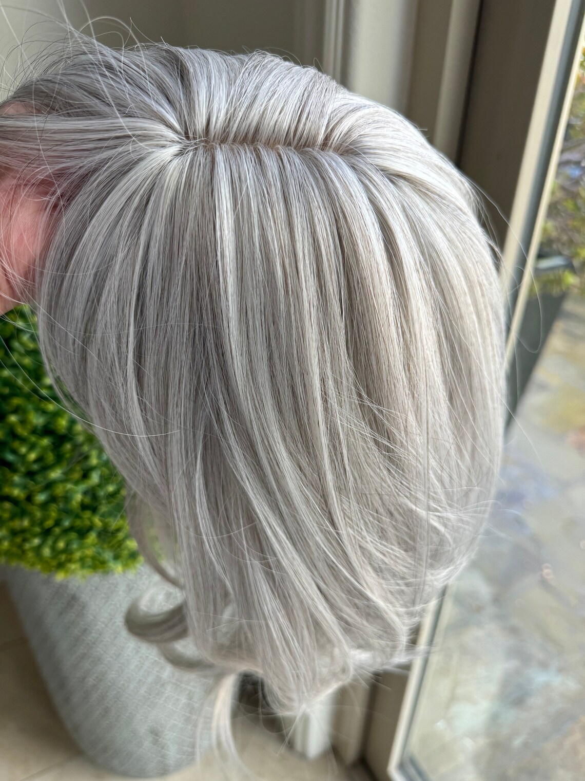 Till Style White Grey Hair Toppers for Women / Layered /bangs/ Holiday ...