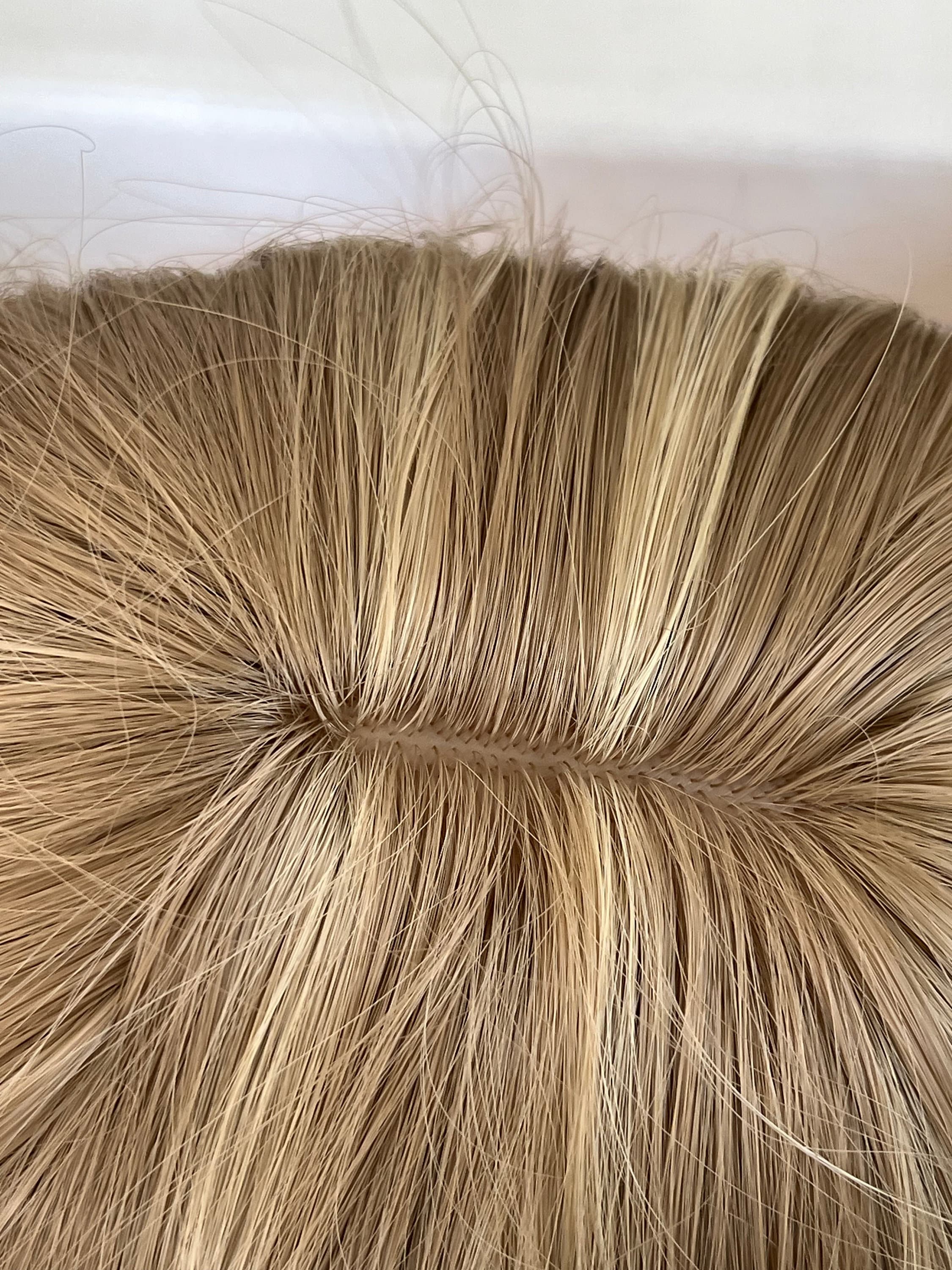 Synthetic Hair Topper With Bangs Ombre With Dull Blonde - Etsy