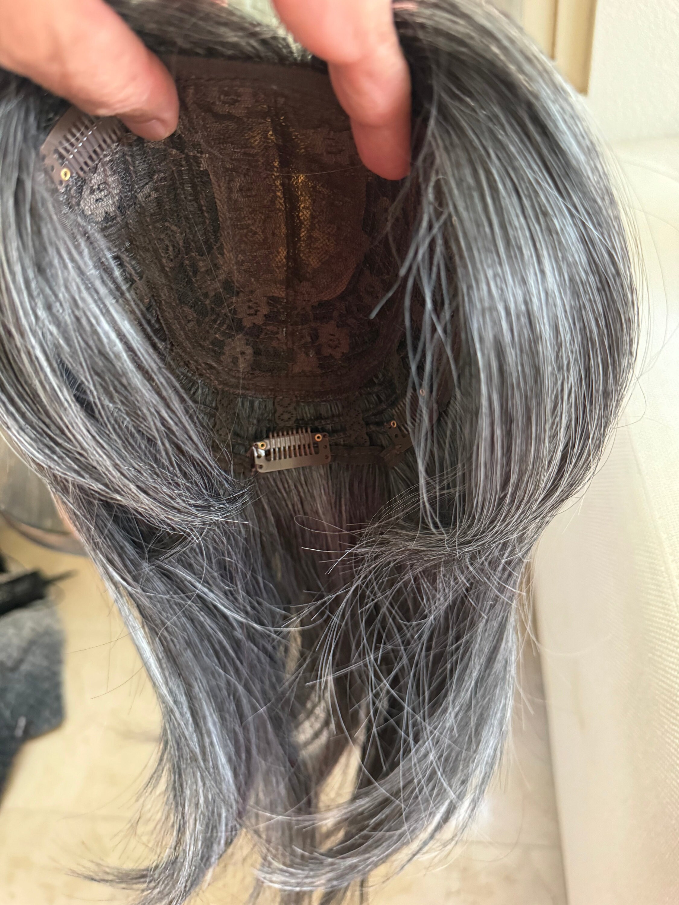 Till Style Grey Salt and Pepper Hair Toppers for Women / Layered /bangs ...