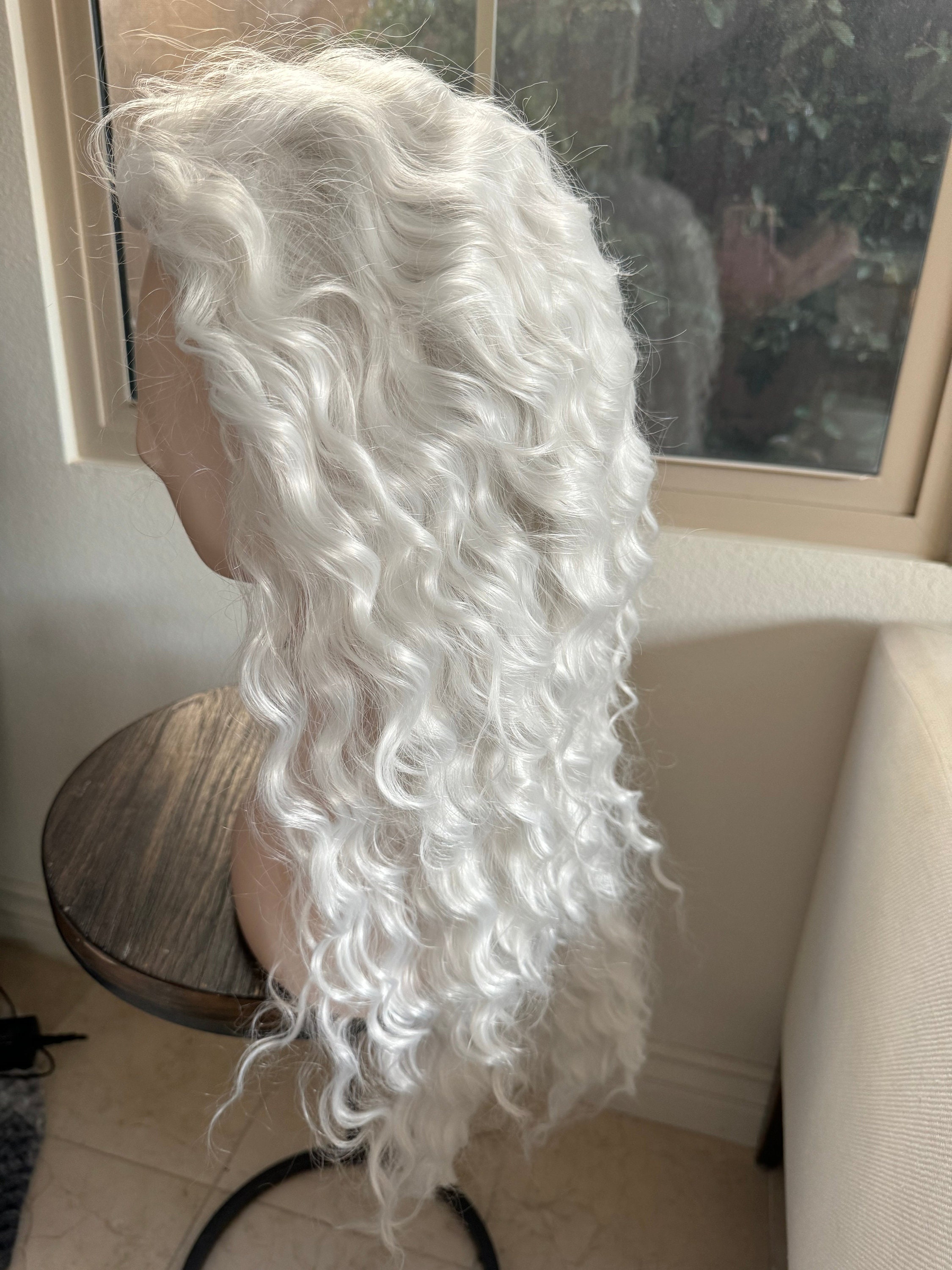 Tillstyle Long Platinum Blonde Wavy for Women 26 Inch Curly Wavy Wig - Etsy