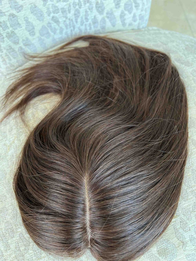 Tillstyle 100% Humanhair Topper for Women Dark Brown Remy Hunan Hair ...