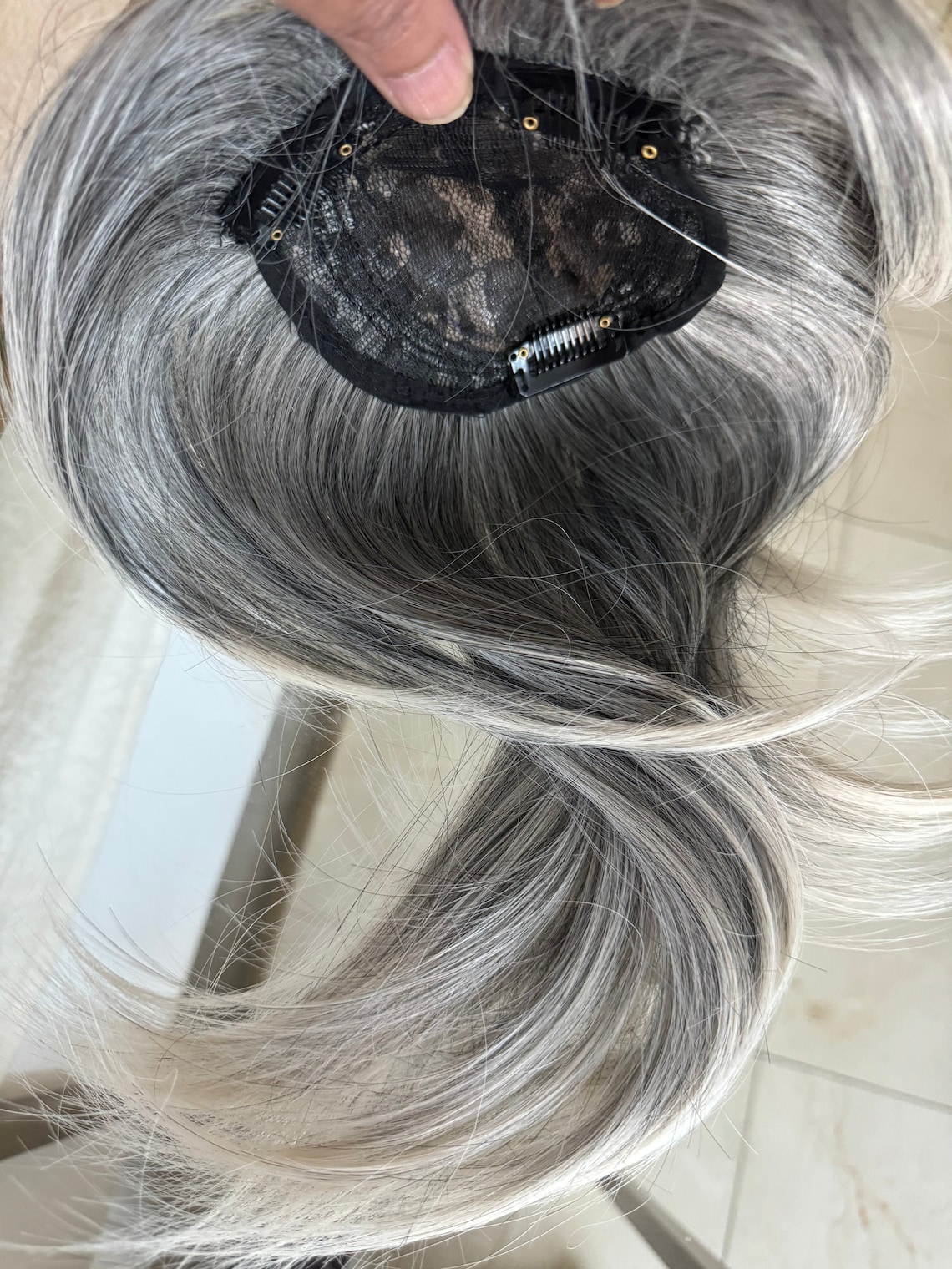 Tillstyle Grey Topper With Bangs Hair Toppers for Women - Etsy