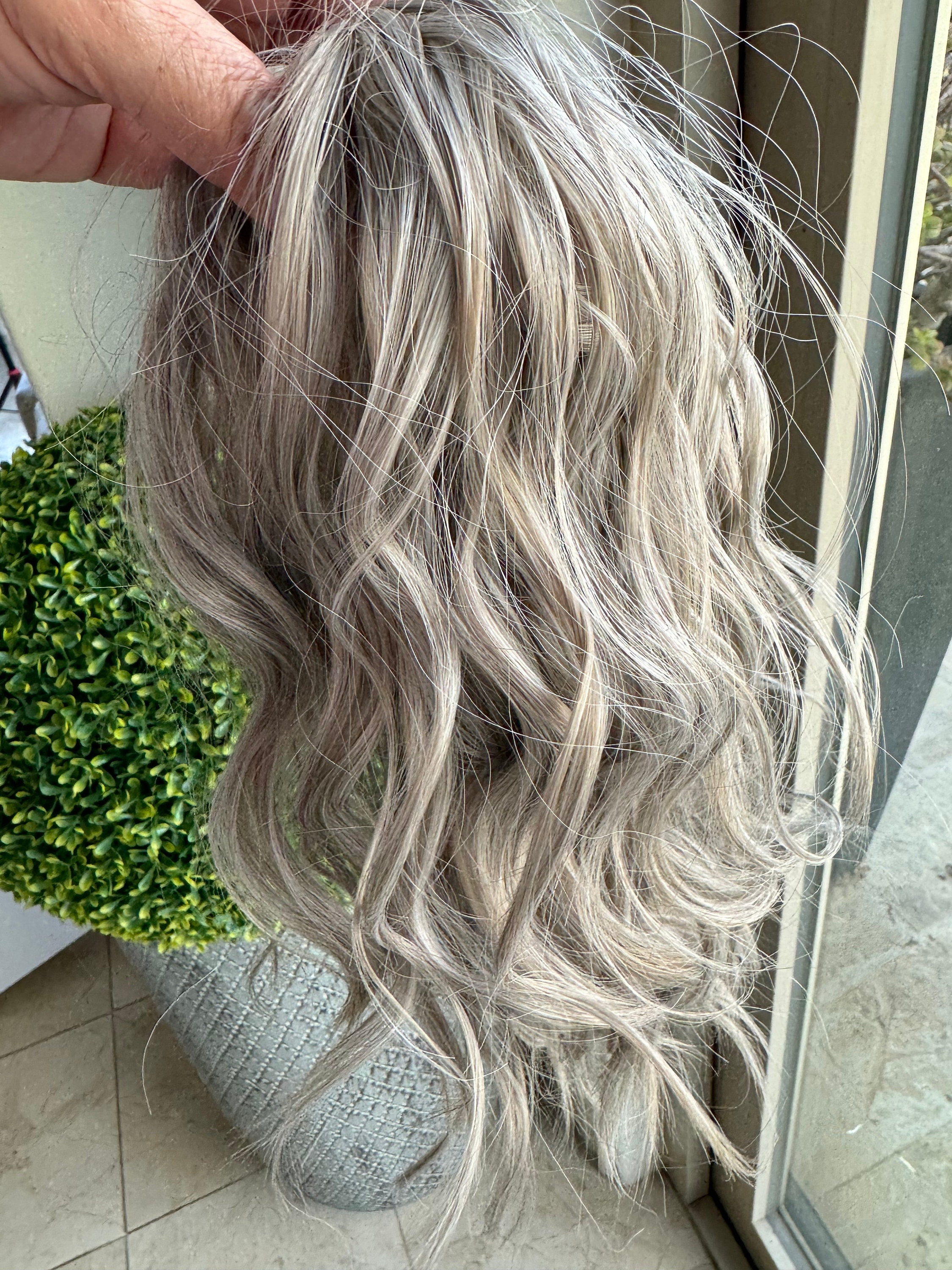 Tillstyle Ashblonde Grey Clip in Ponytail Claw Clip Pony Tail Ash Brown ...