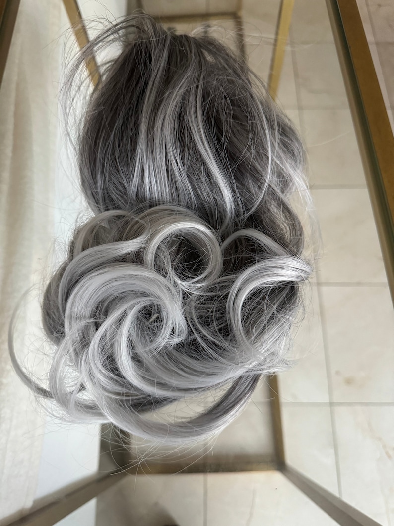 Tillstyle Salt and Pepper Dark Grey Claw Clip Ponytail - Etsy