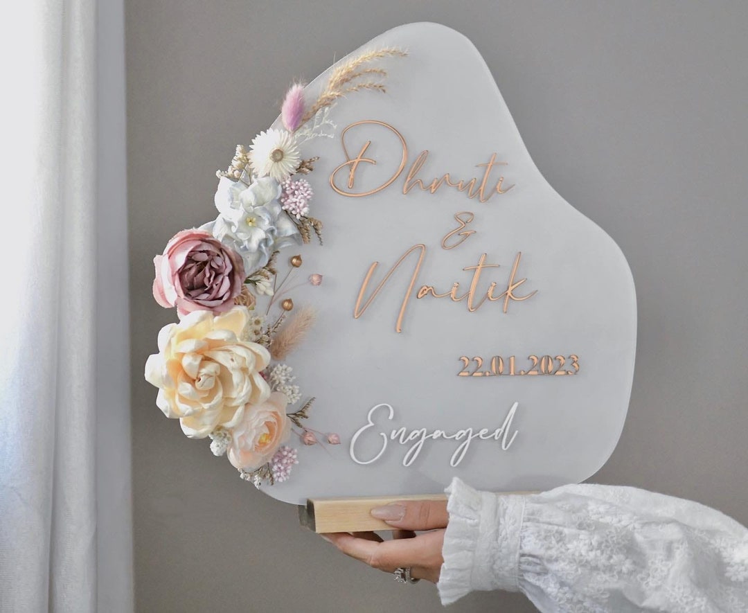 Aesthetic Frame Resin Frame Customizable With Flower Engagement Frame ...