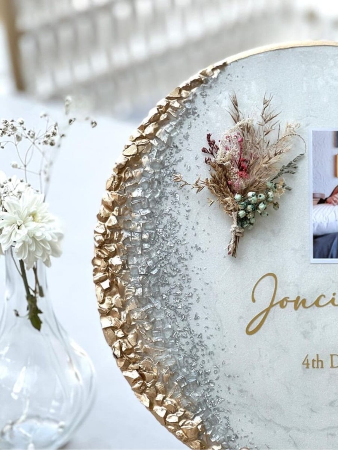 Resin Art Frame Dre Flower's Customizable Photo Flower Photo Frame ...