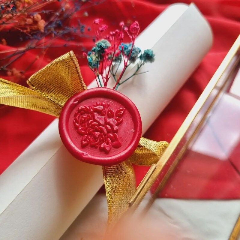 Wedding Invitation Box Handmade & Brass and Mirror Material Invite Box ...