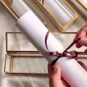 New Box Glass and Metal Scroll Box Wedding Card Invite Birthday ...