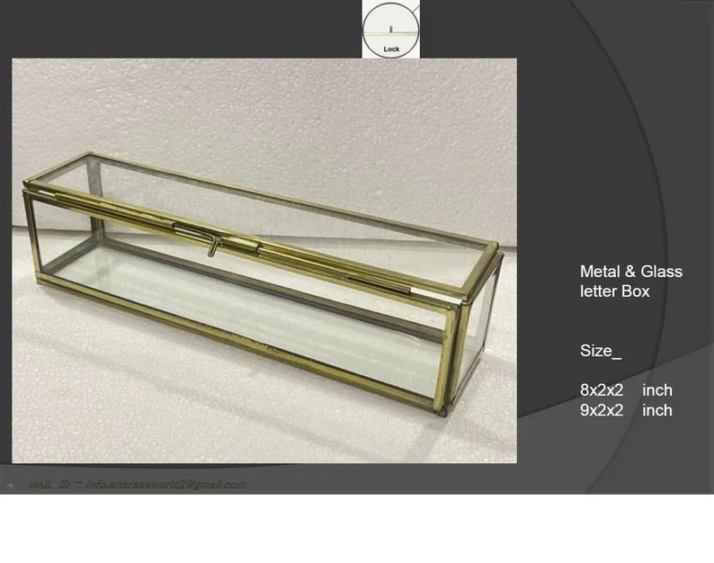 Wedding Box Invitation Box Glass and Metal Scroll Box Wedding Card ...