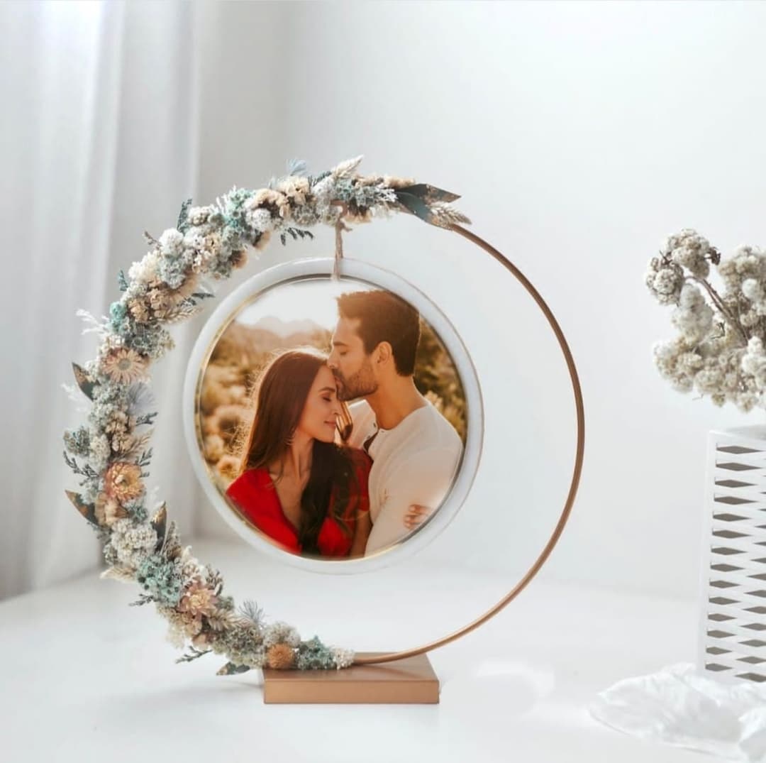 Resin Art Frame Photo Frame Personalised Customizable Photo Flower ...