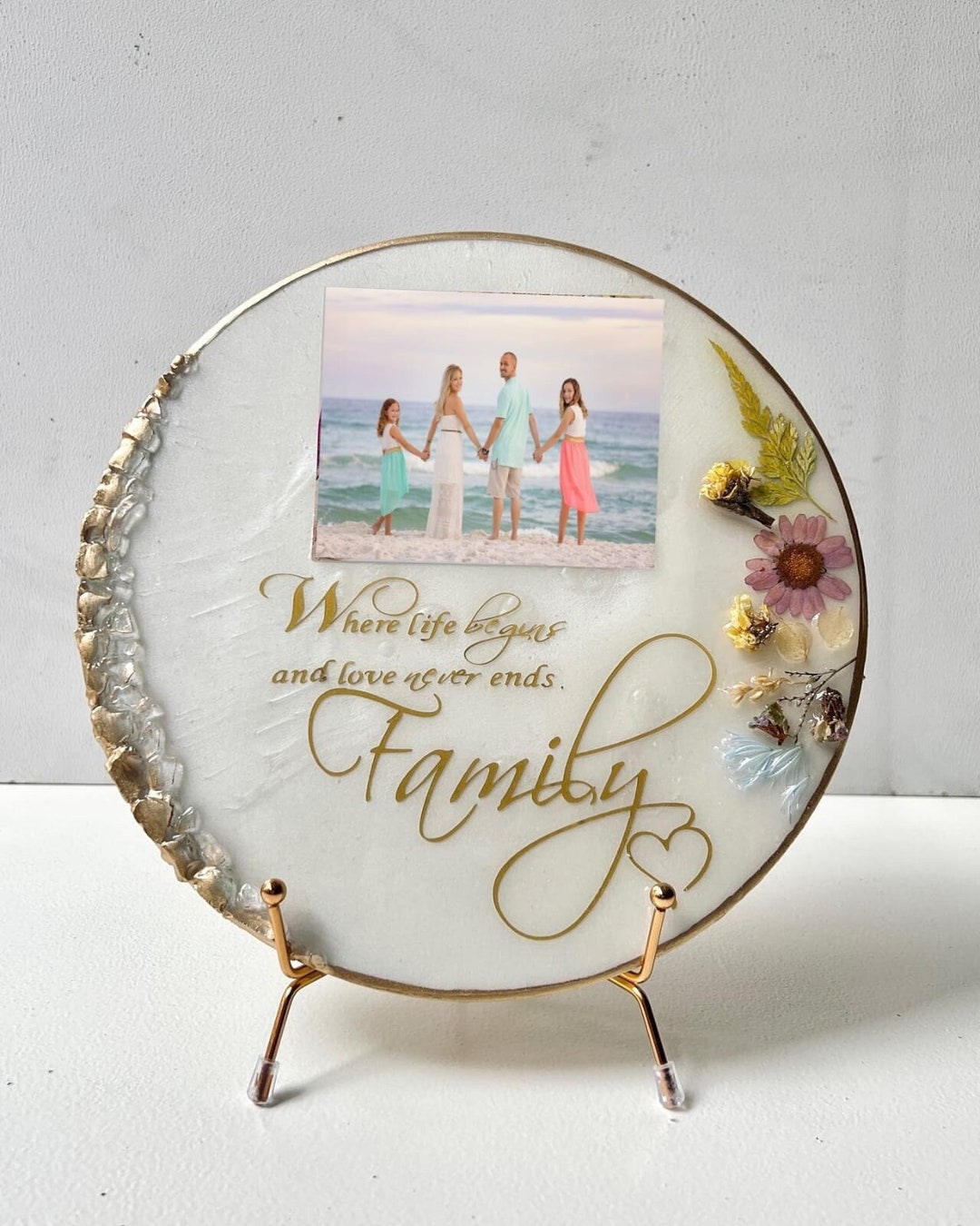 Beuty of Resin Family Resin Frame Resin Art Frame Handmade Dry Flower's ...