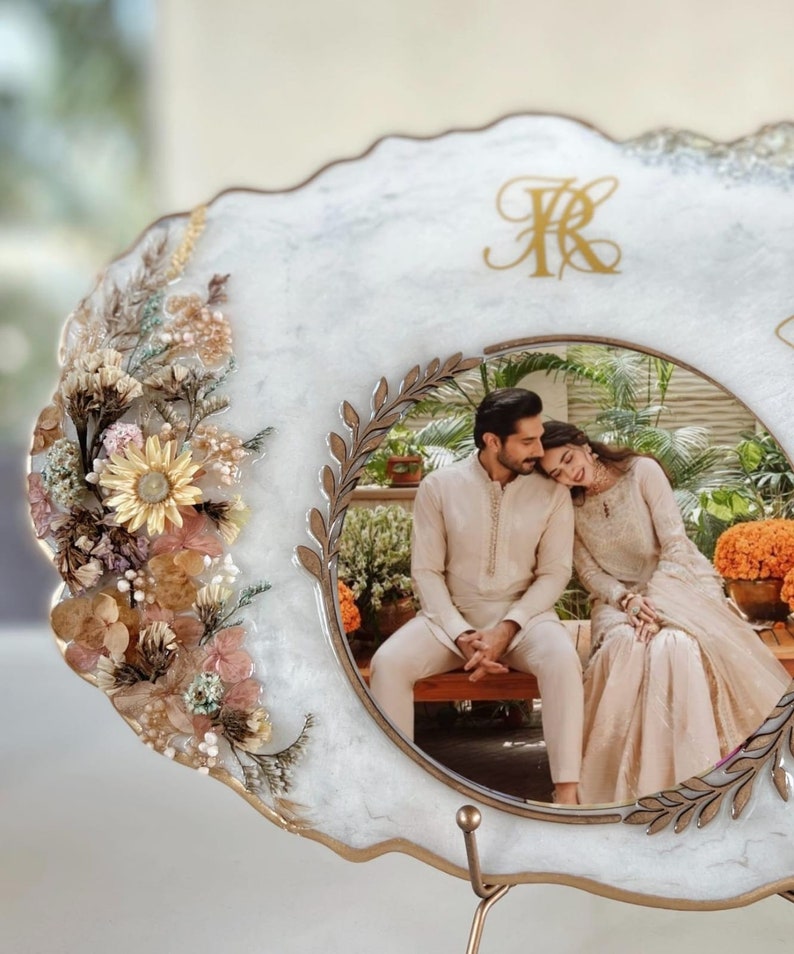 Resin Personalised Frame Resin Art Frame Customizable Photo Flower ...