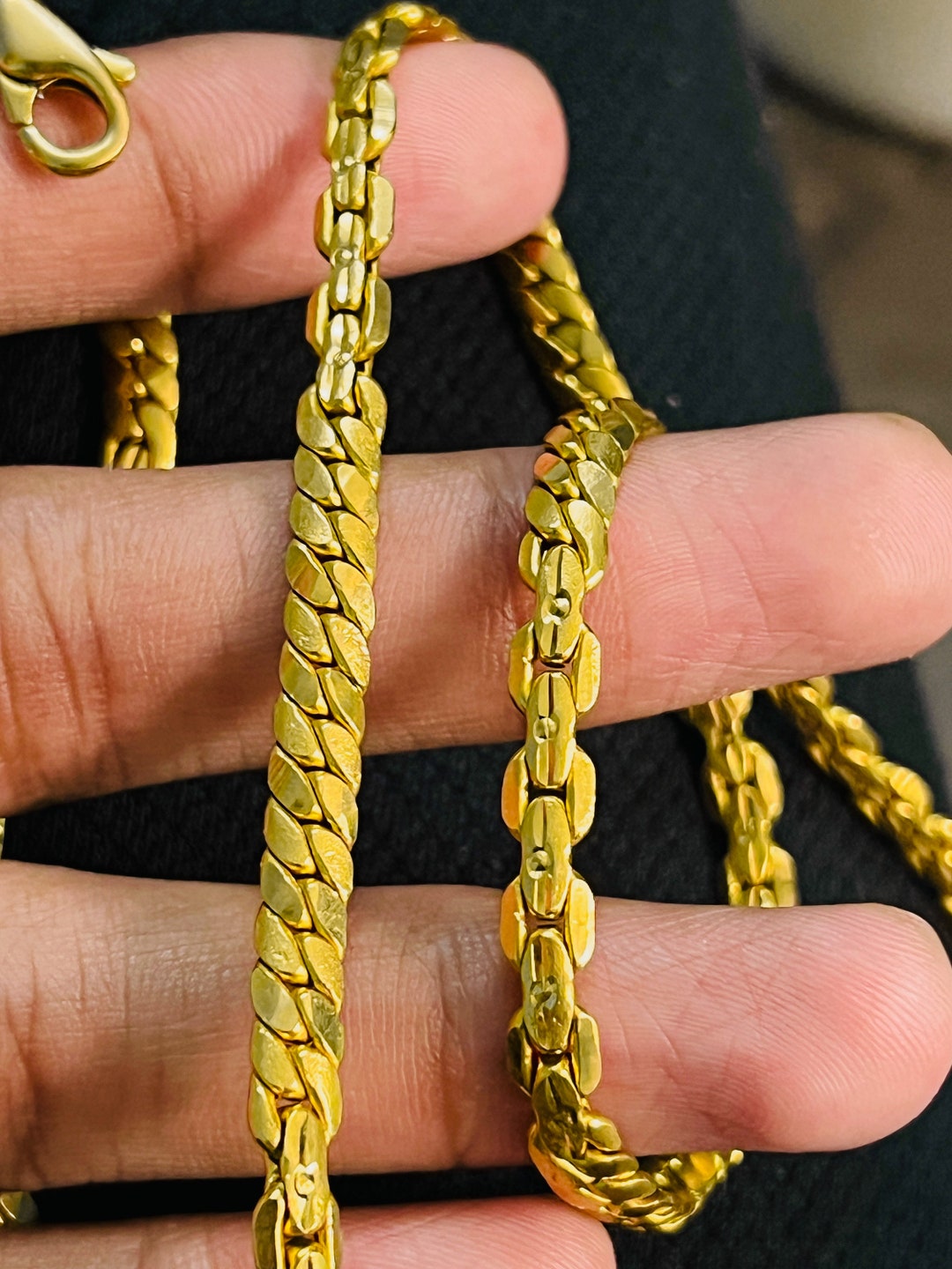 14k 18k 20K Gold Chain Necklace Women Men Mother Day Gift - Etsy