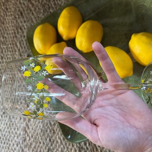 Hand Painted Delicate Lemon Wine Glass - Etsy