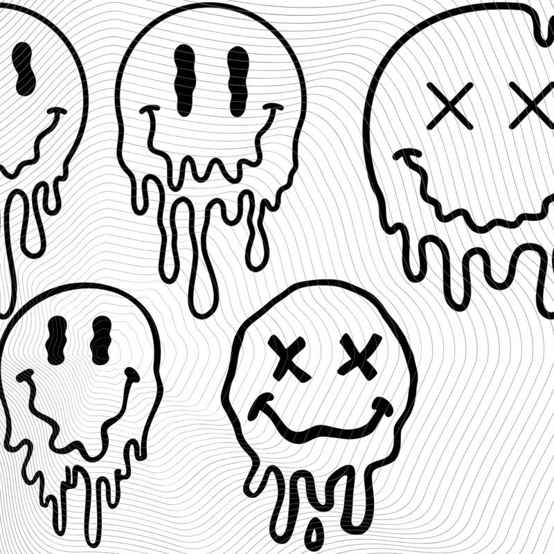 Gradient Smiley Face - Etsy