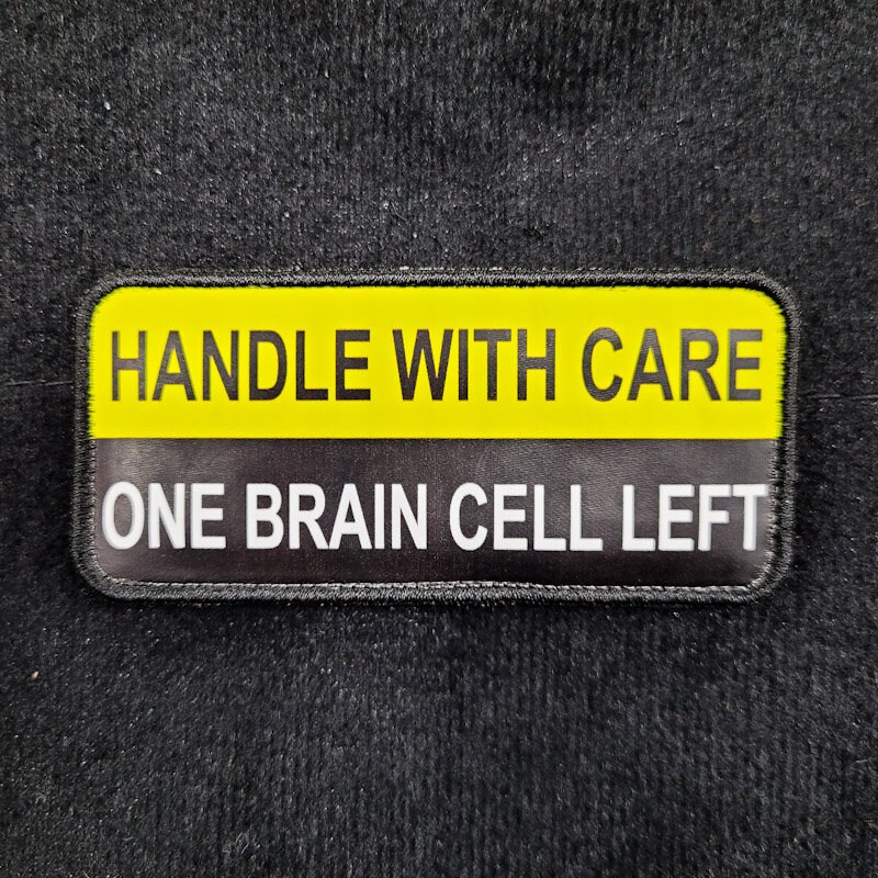 One Brain Cell Left Velcro Morale Patch - Etsy