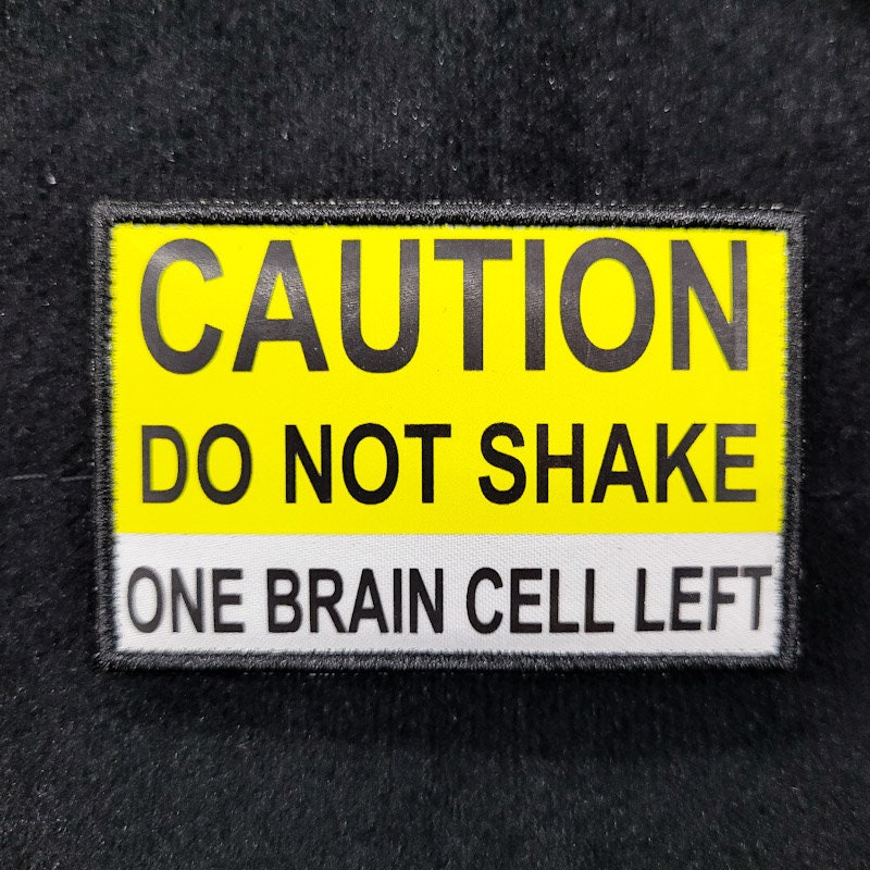 One Brain Cell Left Velcro Morale Patch - Etsy