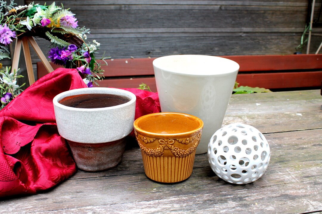 3 Flower Pots and a Ball, Planters, Fun With Flowers, Gift, Souvenir ...