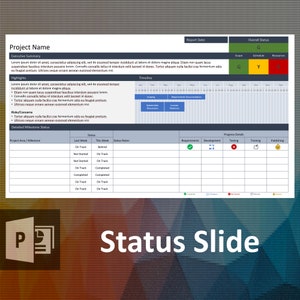 BUSINESS PROJECT STATUS Report Slide Template for Powerpoint and Google ...