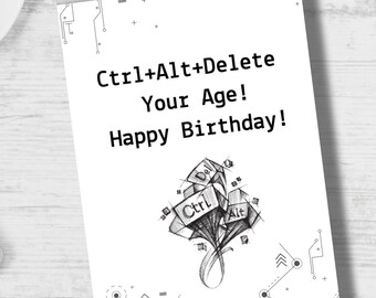 Control Alt Delete Ctrl Alt Delete Del Geek Nerd - Etsy