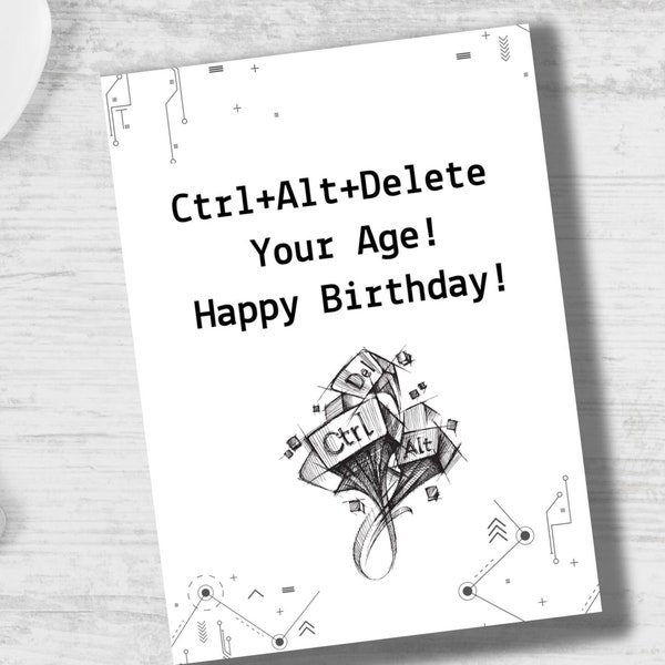 Tech Birthday Cards - Etsy