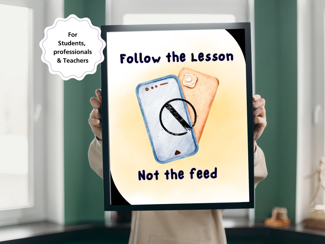 Classroom Management Decor No Phones Poster for Computer Science Lab ...