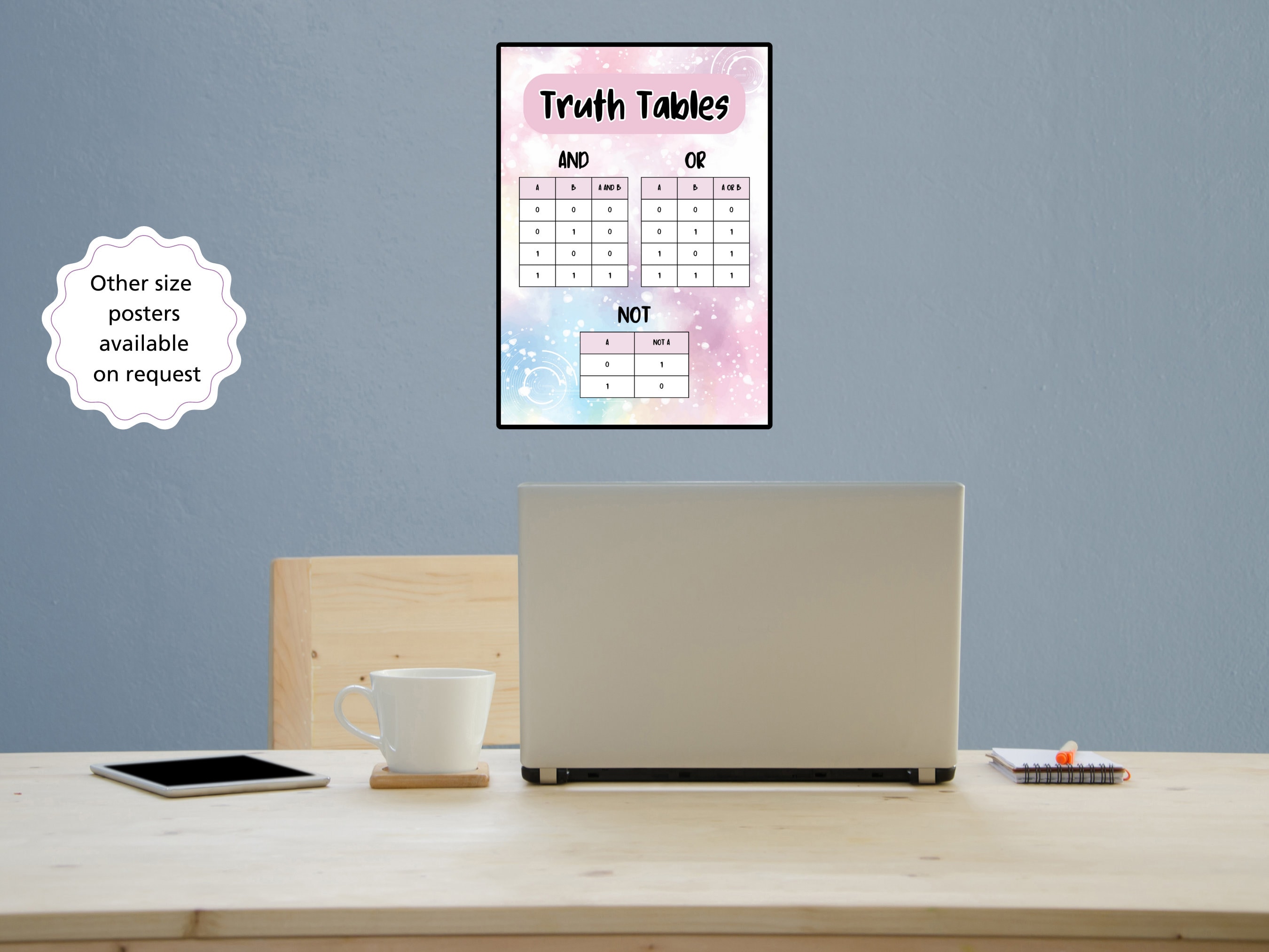 Engineering Truth Tables Poster A Level Student Help Revision, Logic ...