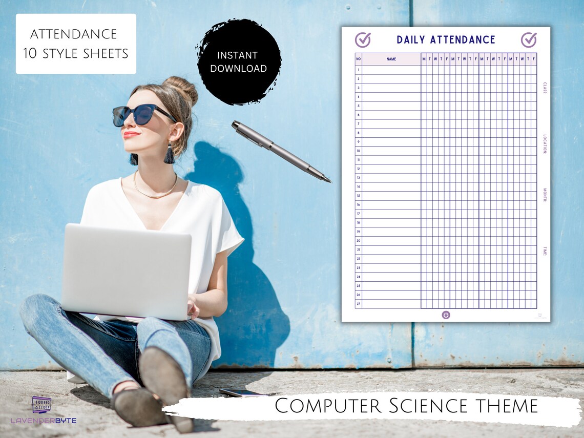 Attendance List: Progress & Grade Tracker printable Checklist, Daily ...