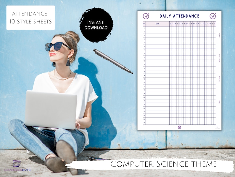 Attendance List: Progress & Grade Tracker printable Checklist, Daily ...