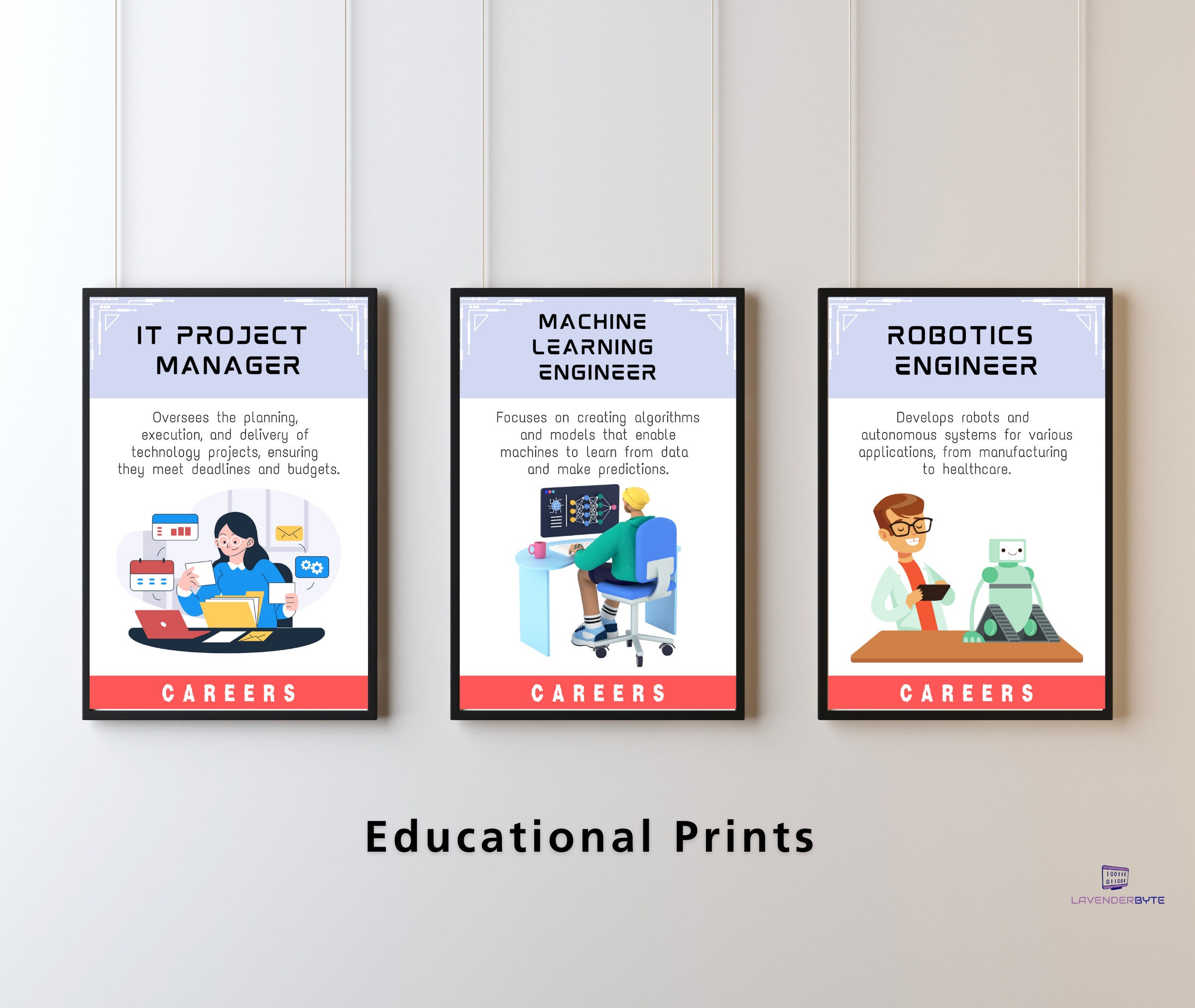 Careers in Computer Science Set of 15 Classroom Posters Bundle Tech ...