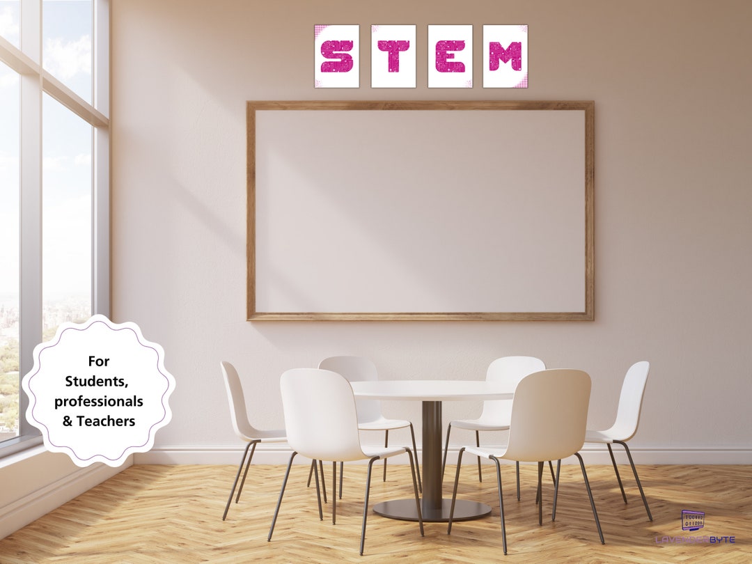 Classroom STEM Pink Circuit Posters - Computing Inspiring Tech Display ...