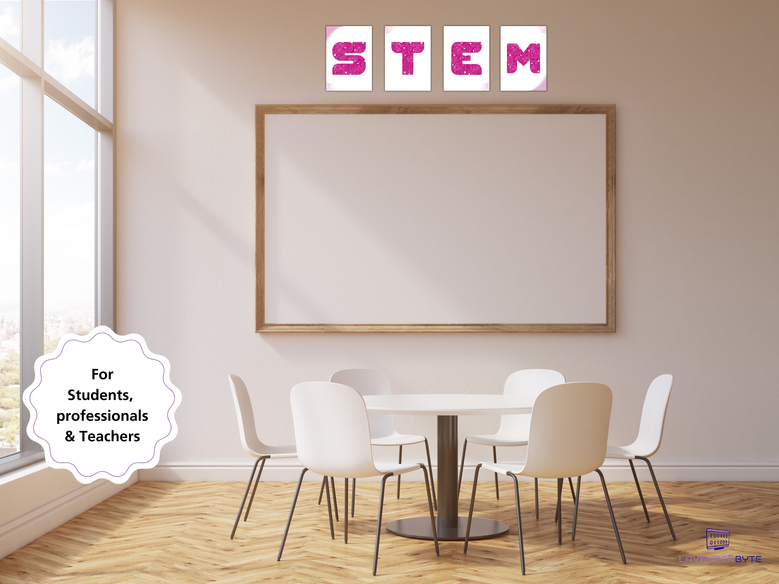 Classroom STEM Pink Circuit Posters - Computing Inspiring Tech Display ...