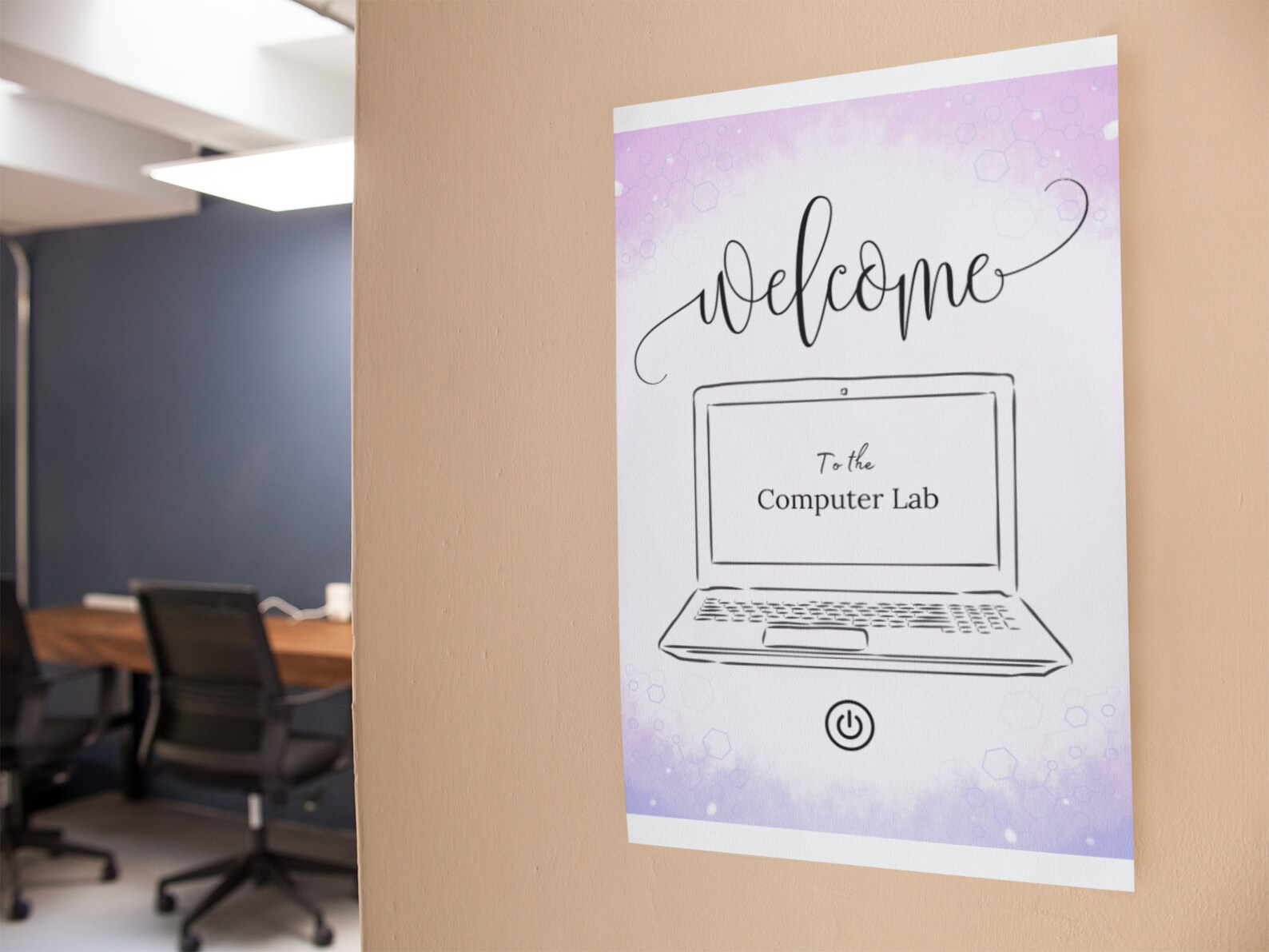 Computer Lab Welcome Poster | Tech Classroom Door Display - Etsy