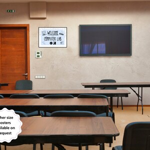 Computer Lab School Sign Classroom Decor Teacher Door Signs Computers ...