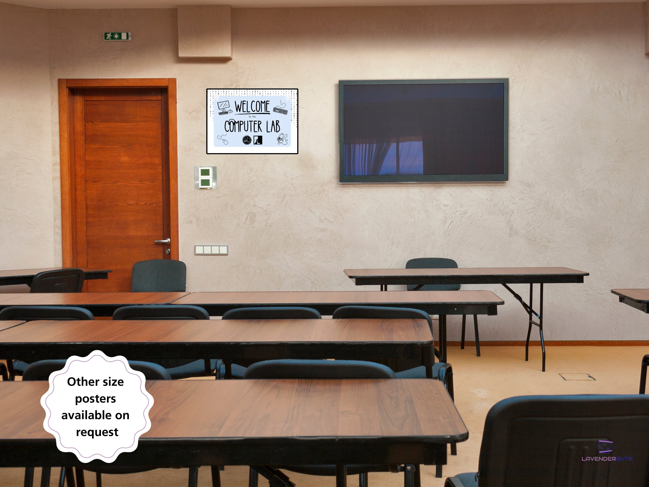 Computer Lab School Sign Classroom Decor Teacher Door Signs Computers ...