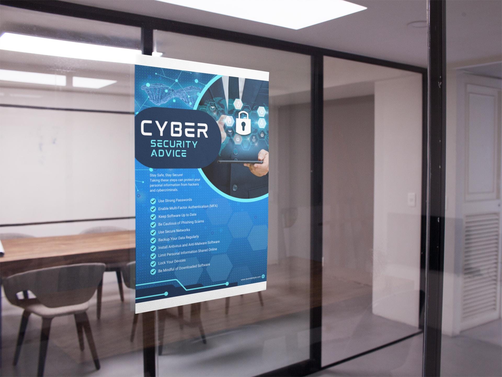 Cyber Security Advice Poster - Printable Computer Tips| Online Safety ...