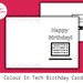 Techie Birthday Card -printable Happy Birthday Download Card, Colouring ...