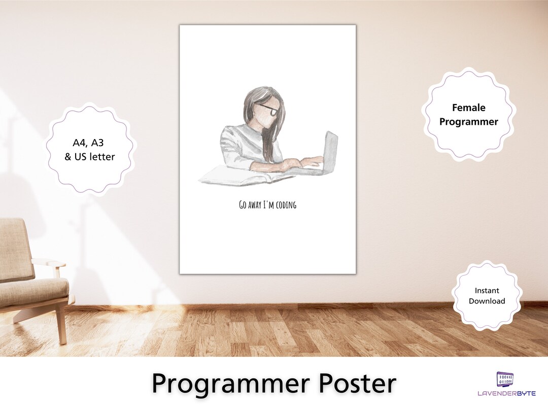 Steminist Poster - Minimalist Wall Art for Computer Science Students, Coding Girls, Office Print ...