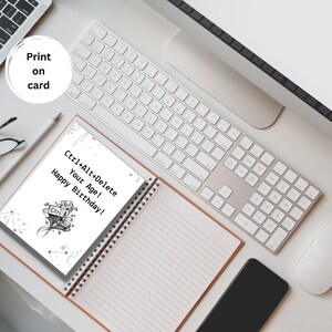 Ctrl Alt Delete Funny Tech Birthday Card - Printable Happy Birthday ...