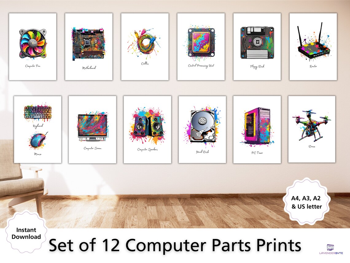 Artistic Computer Hardware Posters Computing Posters Classroom Posters ...