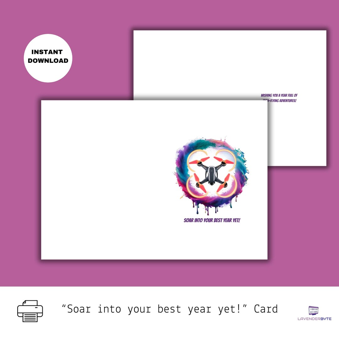Geeky Tech Birthday Card Printable – Soar Into Your Best Year (PDF) - Etsy