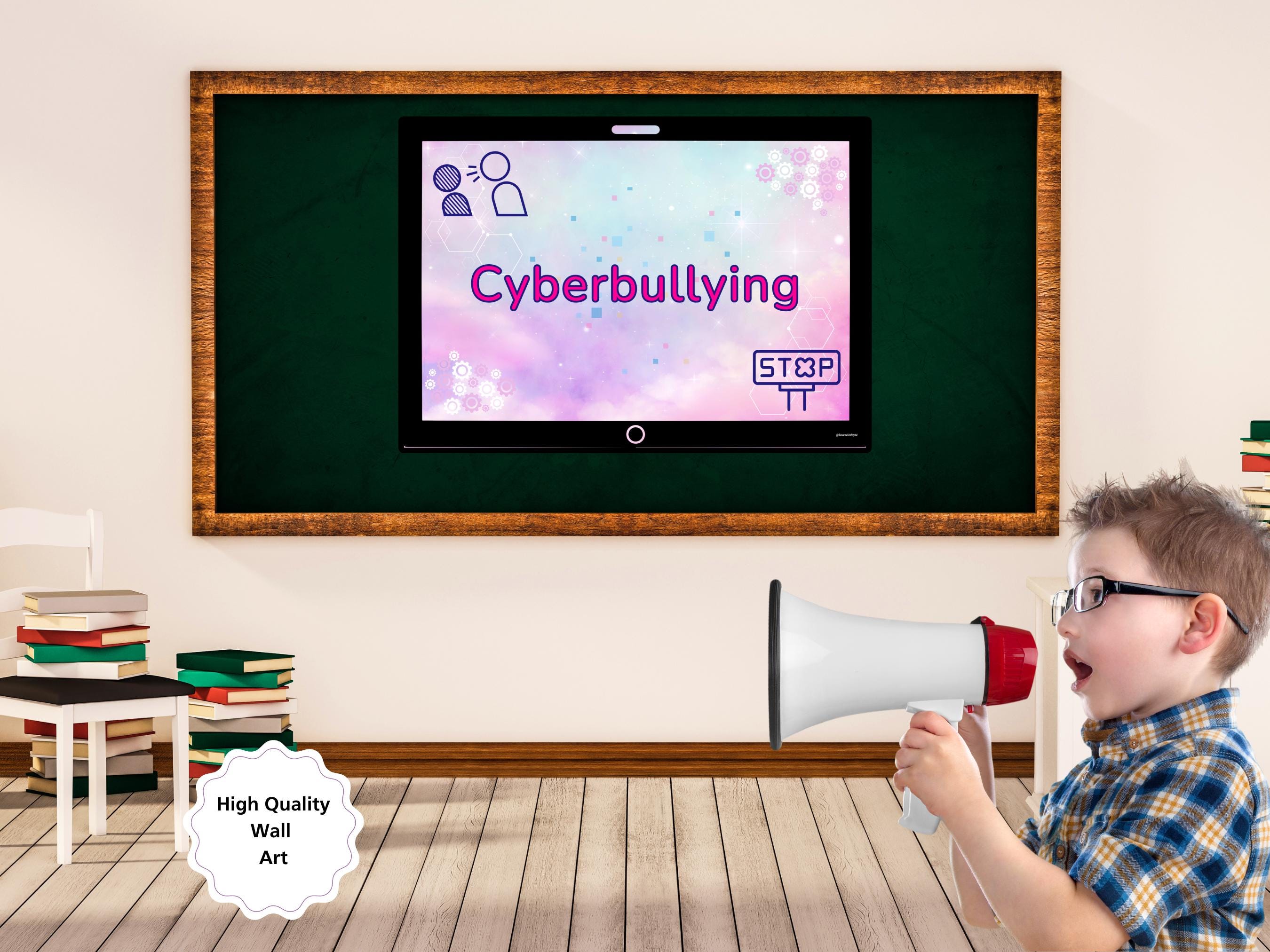 Cyberbullying Awareness Posters (set of 5)| Digital Printable Computer ...
