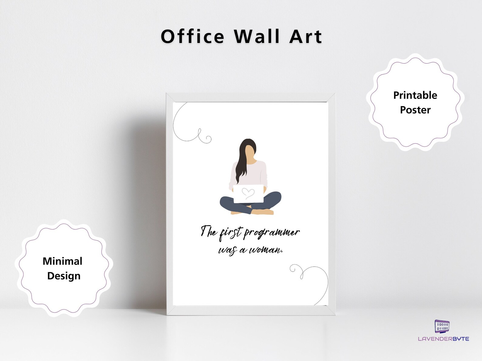 Girls Who Code Wall Art Computer Science Programming Poster ...