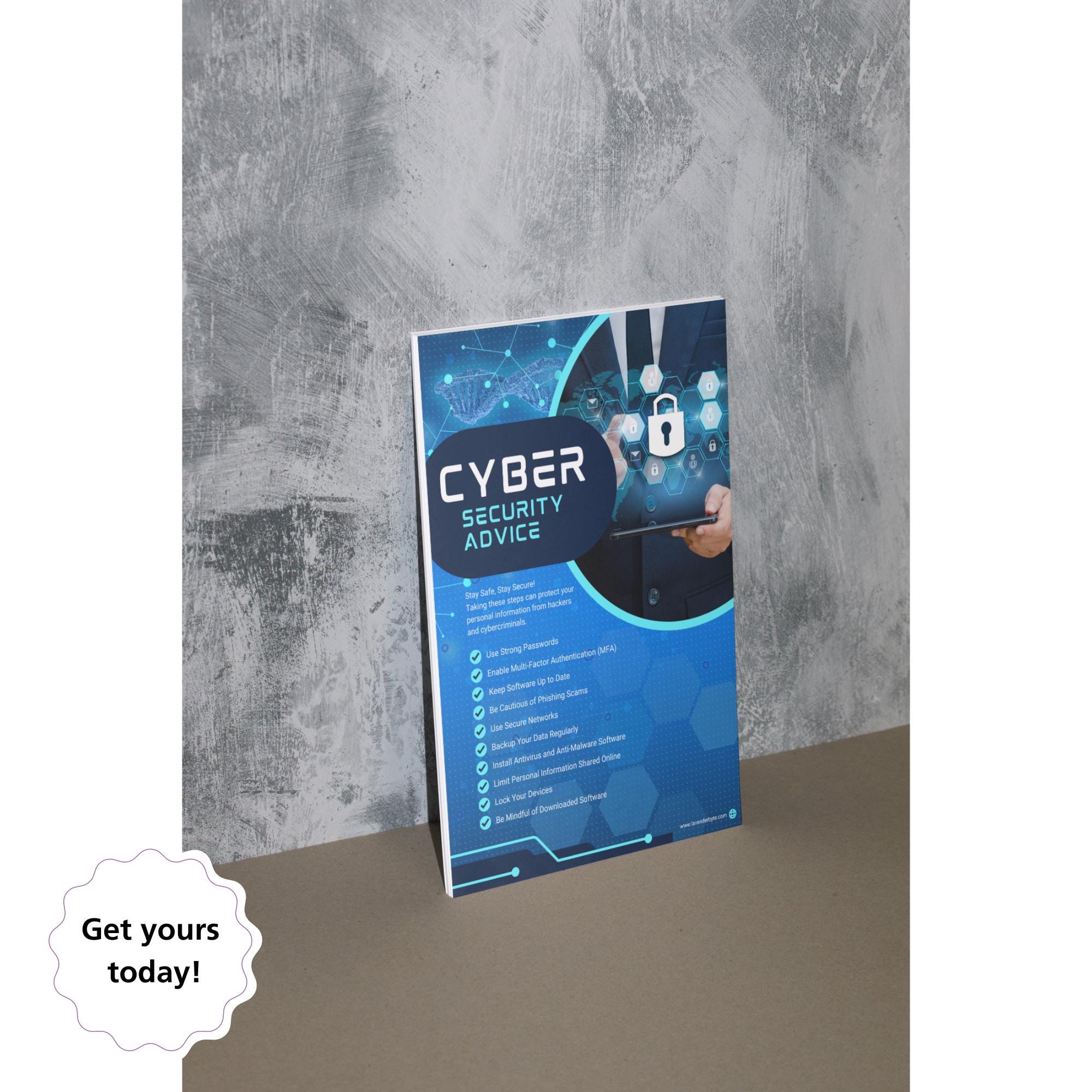 Cyber Security Advice Poster - Printable Computer Tips| Online Safety ...