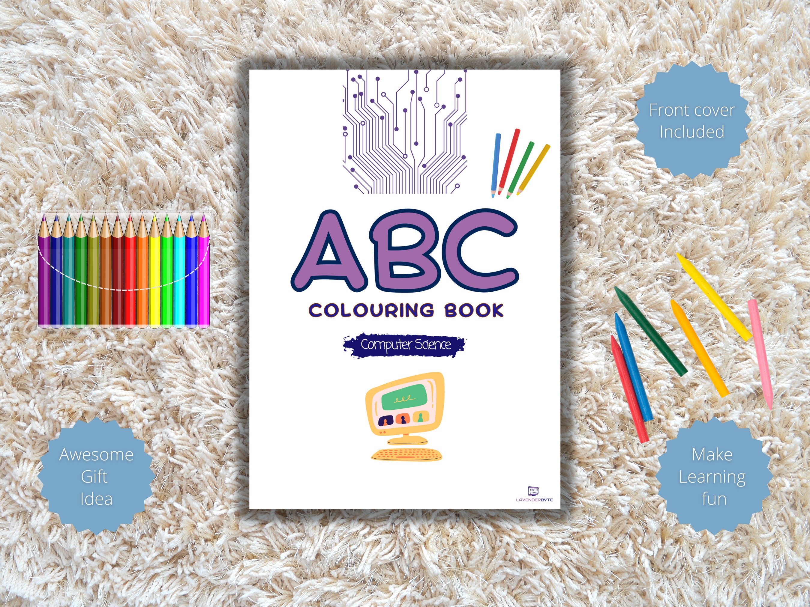 Colouring Book Printable Pages Students Children Computing - Etsy